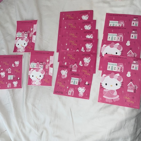 Sanrio | Office | Hello Kitty Rare Pink Snow Outfit Paper Bundle | Poshmark